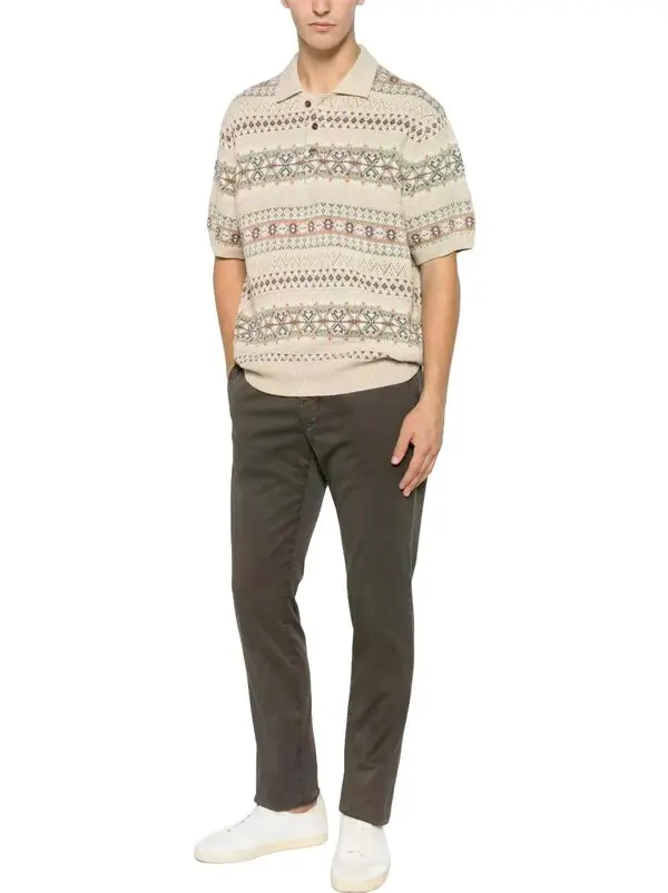 Incotex Belt Loops Tapered Leg Trousers - Brown
