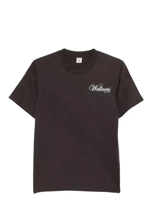 SPORTY & RICH Soho Logo Print T-shirt - Brown