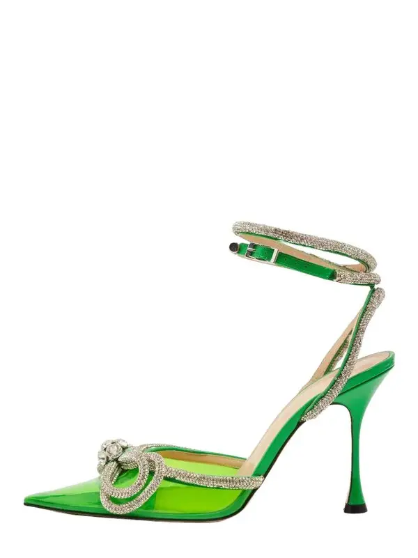 Mach & Mach Bow-detail Leather Pumps - Green