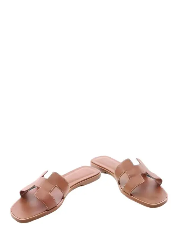 Hermès Oran Flat Sandals - Brown