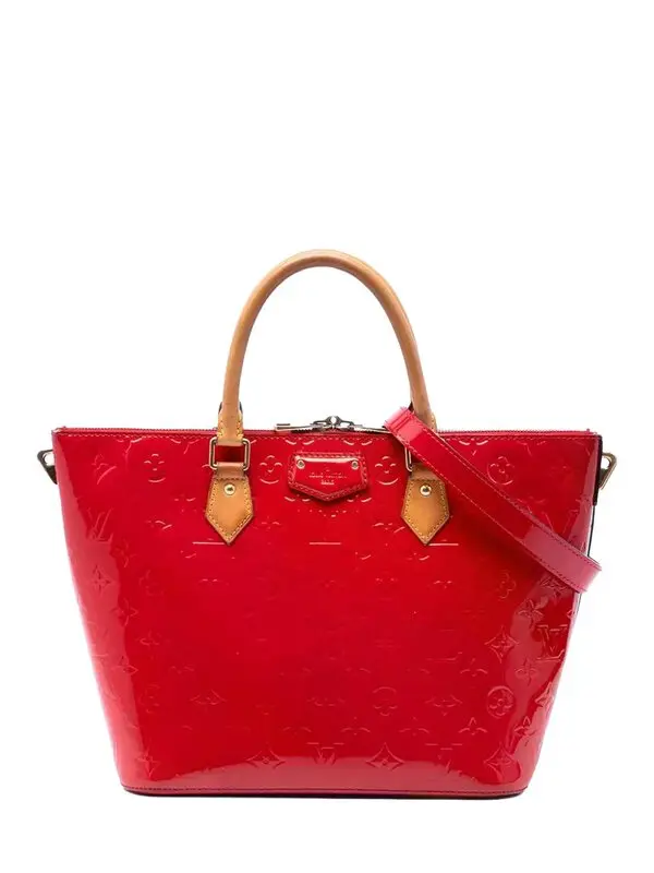 LOUIS VUITTON Monogram Vernis Montebello Mm Satchel - Red
