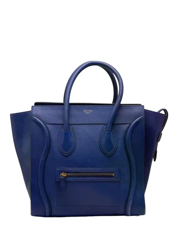 Celine Mini Calfskin Luggage Tote Bag - Blue
