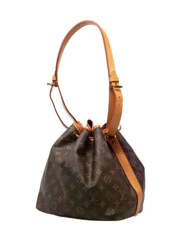 LOUIS VUITTON Monogram Petit Noe Bucket Bag - Brown