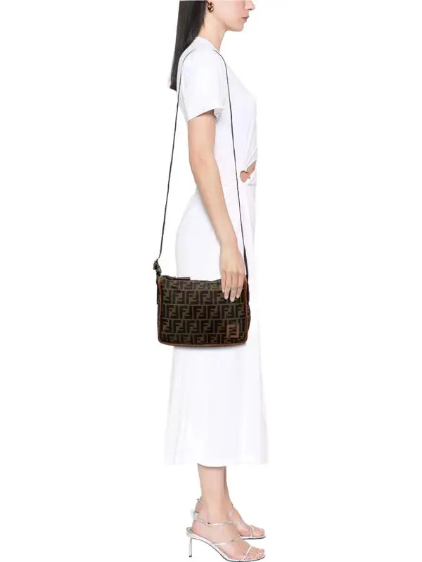 Fendi Zucca Canvas Crossbody Bag - Brown