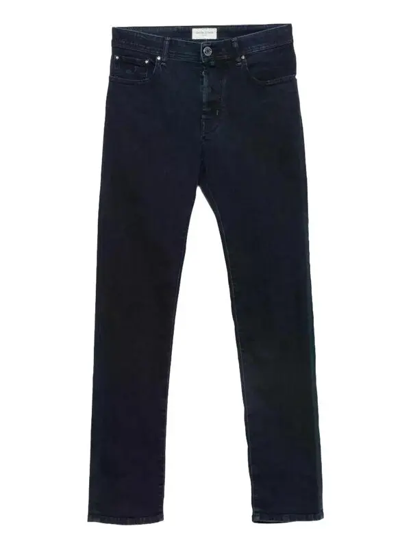Jacob Cohen Slim-fit Jeans With Logo Patch - Blue