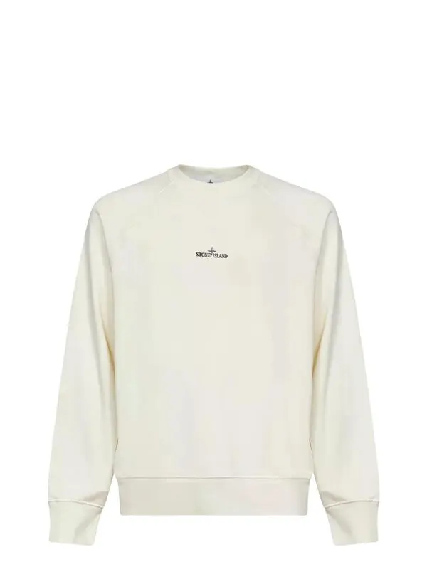 Stone Island Compass Graphic Fleece Sweater - Neutrals