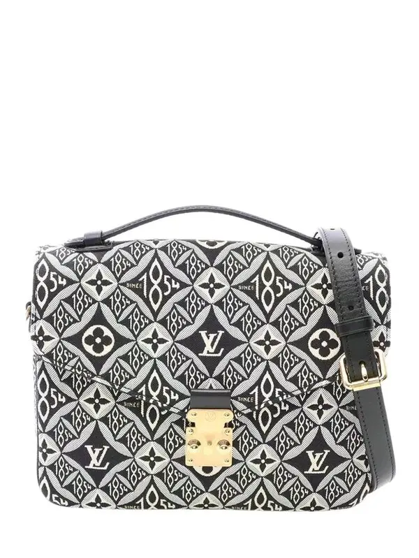 LOUIS VUITTON Monogram Jacquard Since 1854 Pochette Metis Satchel - Black