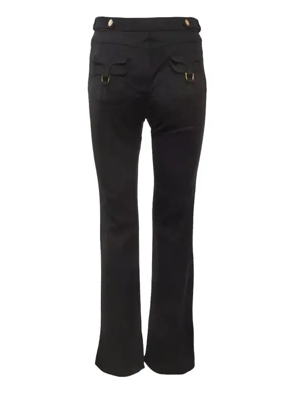 Roberto Cavalli Wool Medallion-button Trousers - Black