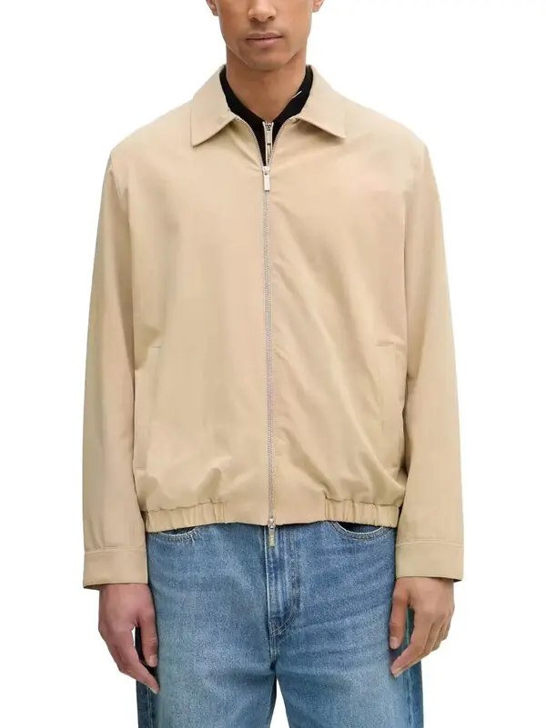 Karl Lagerfeld Zip-up Elasticated Hem Jacket - Neutrals