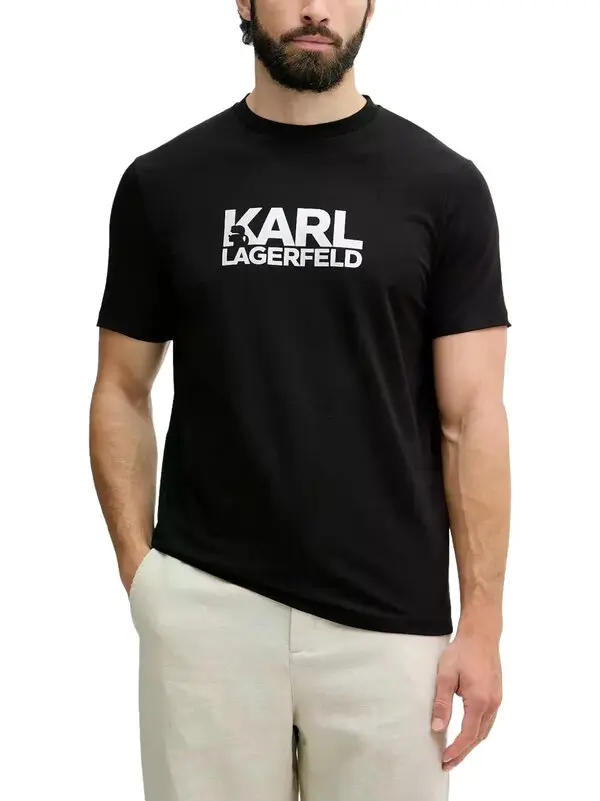 Karl Lagerfeld Logo-print Cotton T-shirt - Black