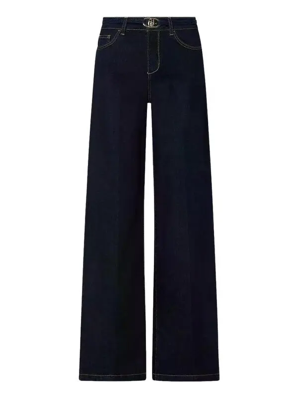 Liu Jo Belted Flared Jeans - Blue