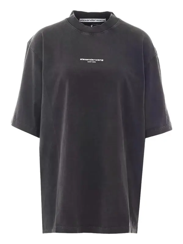 Alexander Wang Logo-print Oversized T-shirt - Black