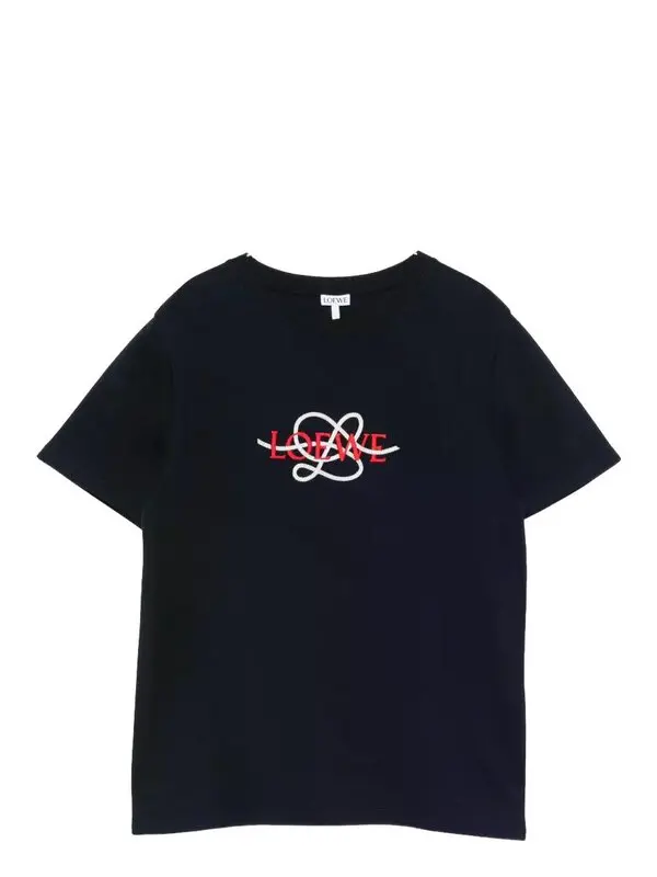Loewe Logo Embroidered T-shirt - Blue