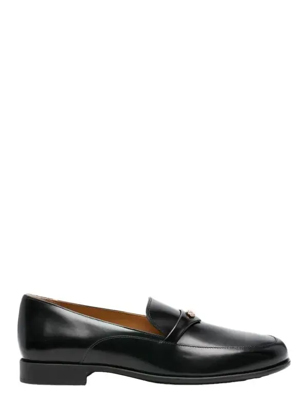TOD'S Logo Plaque Loafers - Black