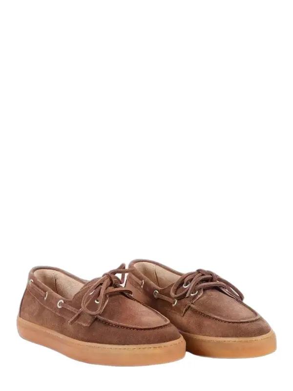 SUMMERY COPENHAGEN Suede Boat Shoes - Brown