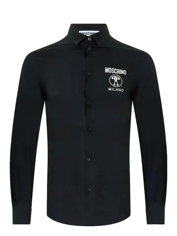 Moschino Logo-print Long-sleeve Shirt - Black