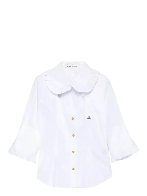 VIVIENNE WESTWOOD Toulouse Frill Cut-out Shirt - White