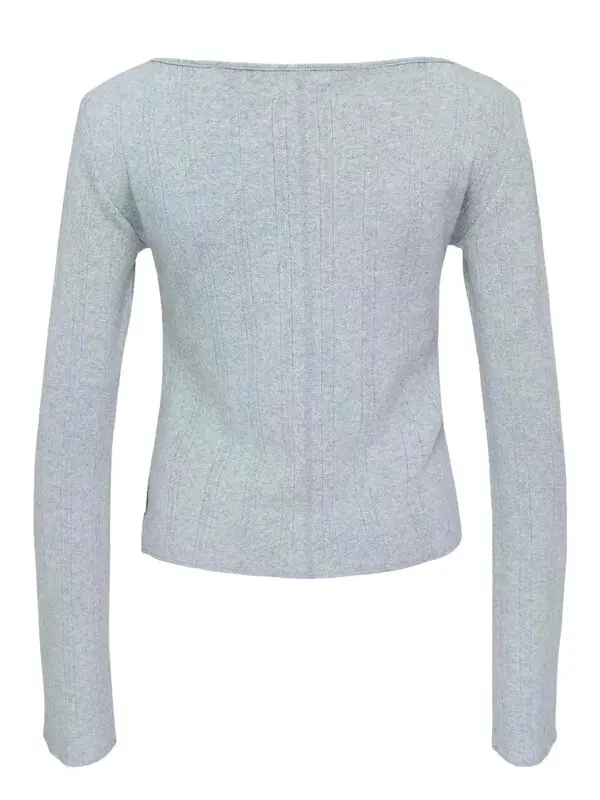 GLOWNY Long-sleeve Polo Top - Grey