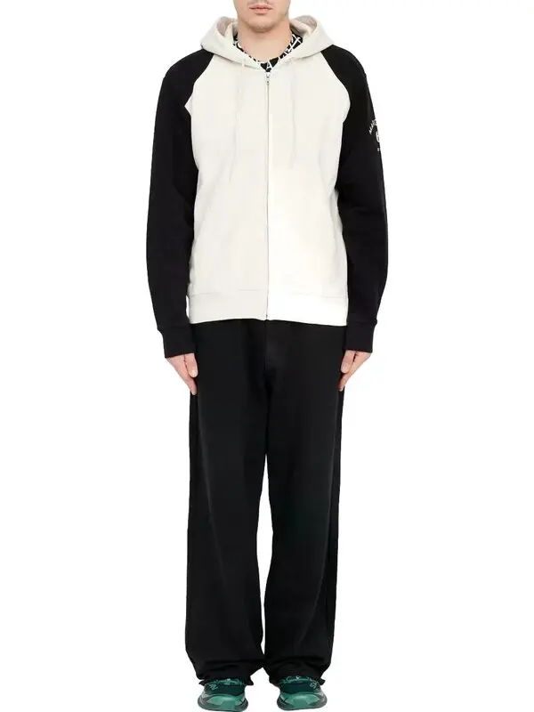 MAISON MARGIELA Two-tone Cotton Hoodie - Neutrals