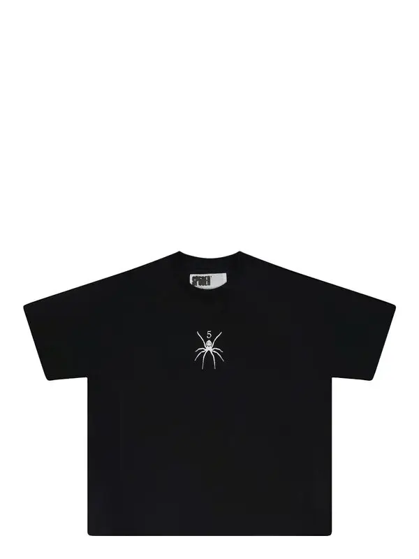 SP5DER Spider-print T-shirt - Black