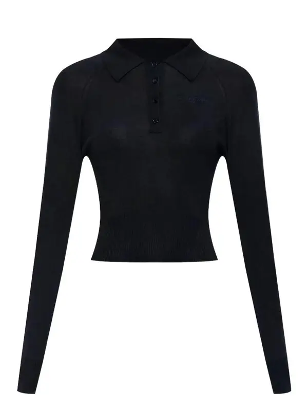 Givenchy Logo Embroidered Polo Top - Blue