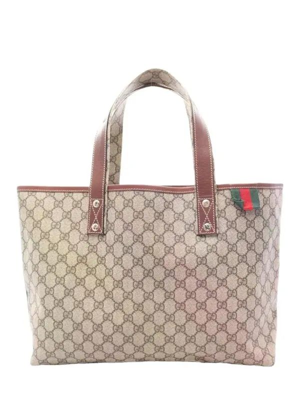 Gucci Gg Supreme Sherry Line Tote Bag - Neutrals