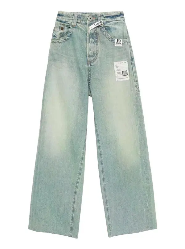 Mihara Yasuhiro Logo-patch Straight-leg Jeans - Blue