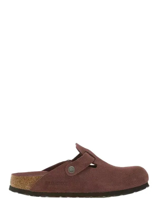 BIRKENSTOCK Boston Buckle-fastening Suede Clogs - Brown