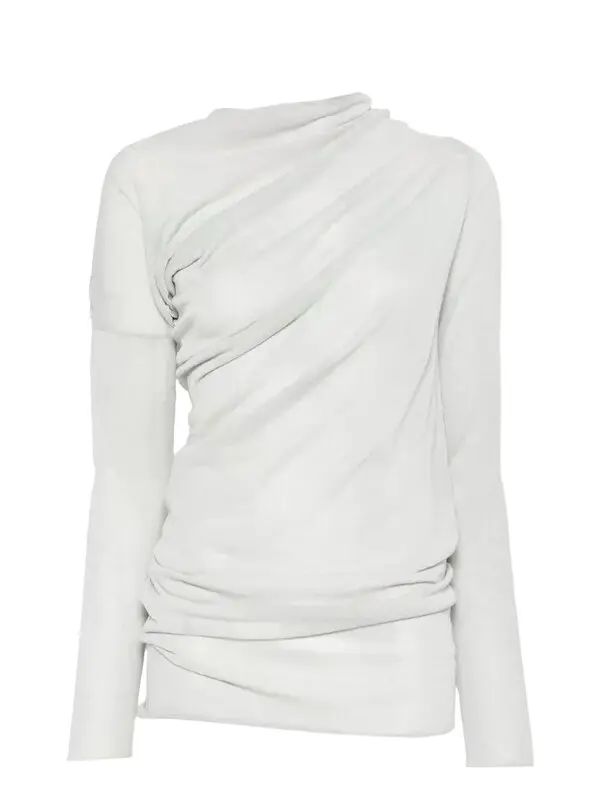 Paloma Wool Jojo Ruched Long Sleeve Top - Grey