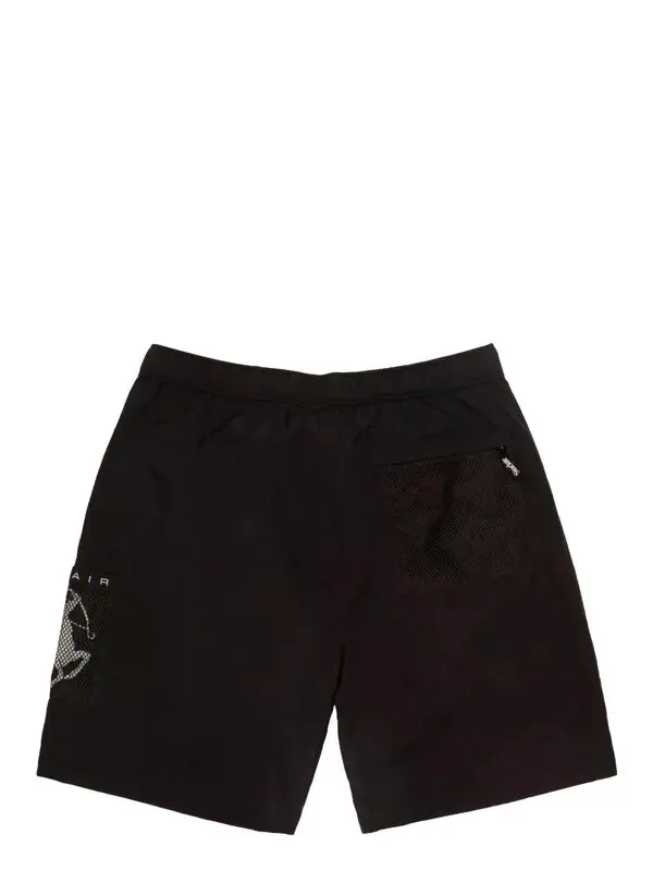 SINCLAIR Belted Mesh Panel Shorts - Black