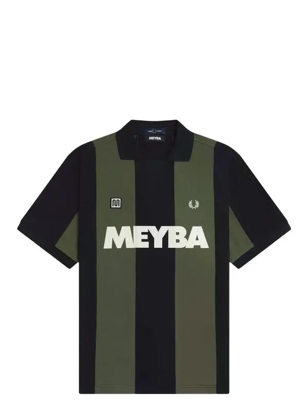 Fred Perry X Meyba Striped Polo Shirt - Black