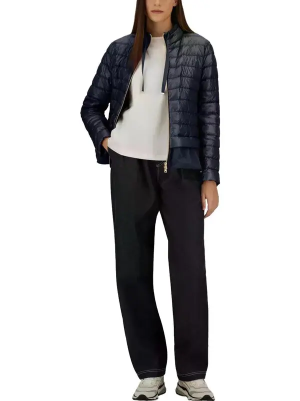 Herno Quilted Jacket With Frill Detail - Blue