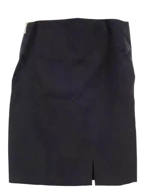 Fendi Wool Mini Skirt With Zip Detail - Black