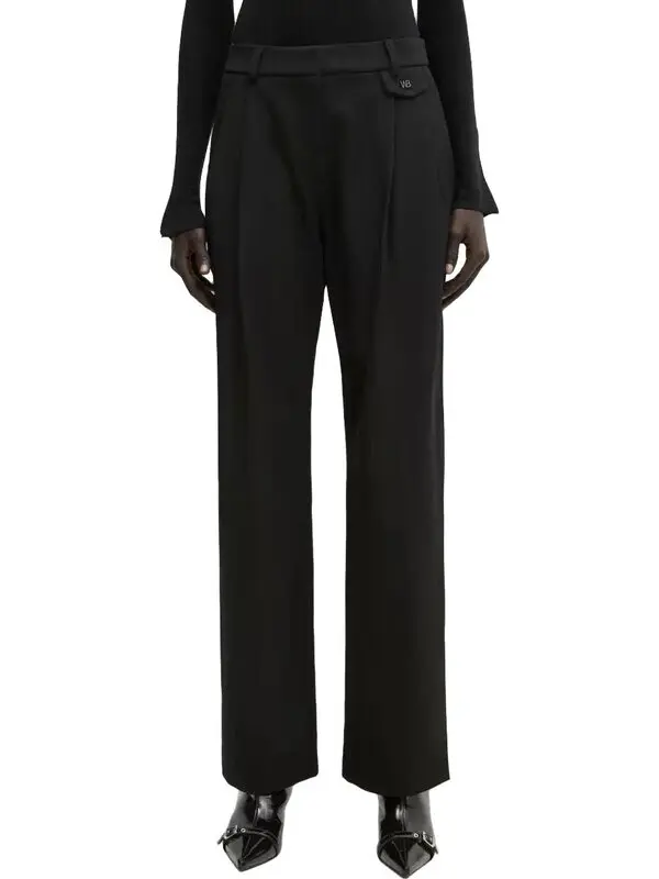 WRSTBHVR Dorea Logo-plaque Pleated Trousers - Black