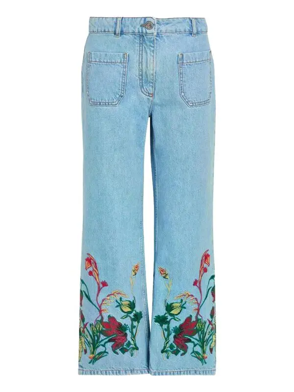 Etro Embroidered Jeans - Blue
