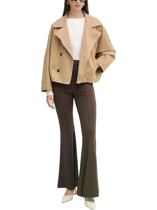 HAVEONE Seam-detail Flared Trousers - Brown