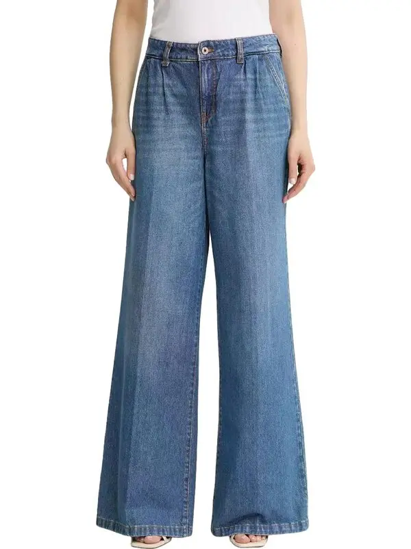 FRACOMINA Fr মনো Pleated Wide-leg Jeans - Blue