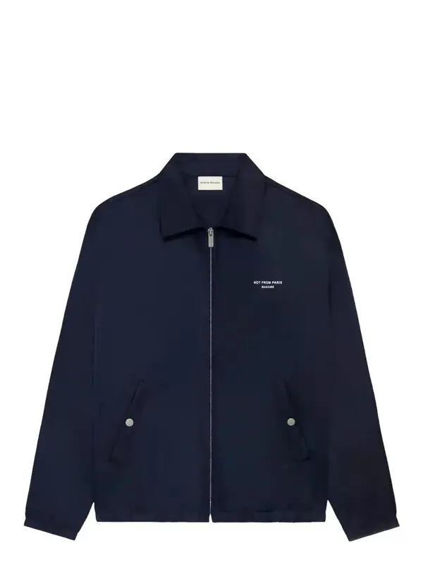 Drole De Monsieur Logo Zip-up Jacket - Blue