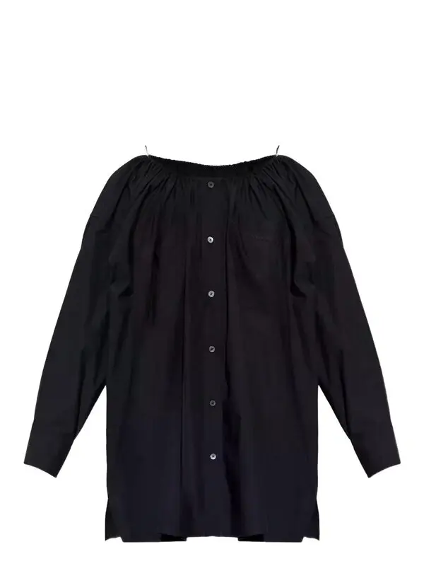 Alexander Wang Off-shoulder Button-up Mini Dress - Black