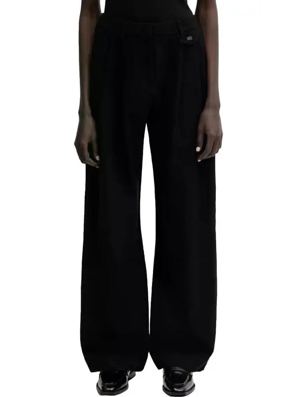 WRSTBHVR Dorea Pleated Wide-leg Trousers - Black