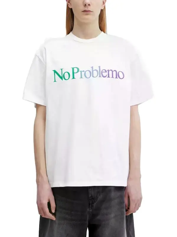 NO PROBLEMO Logo-print Oversized T-shirt - White