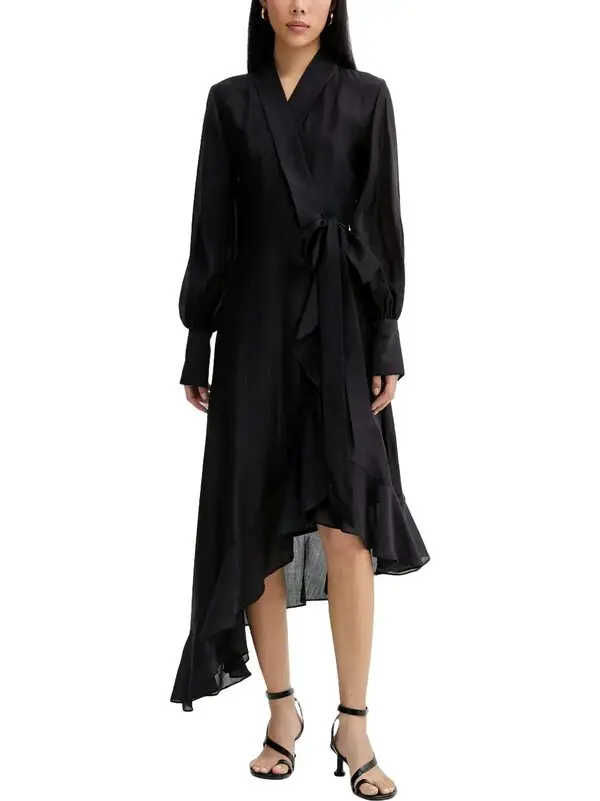 BLUGIRL Ruffled Wrap Asymmetric Dress - Blue