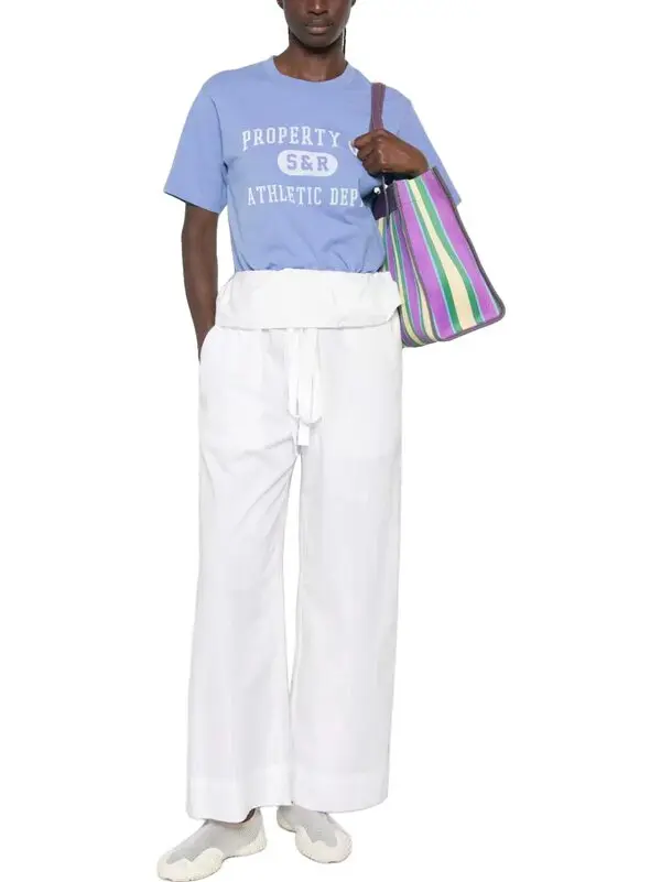 SPORTY & RICH Property Logo Print T-shirt - Blue