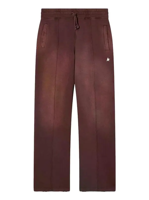 GOLDEN GOOSE Wide-leg Track Pants With Distressed Effect - Brown