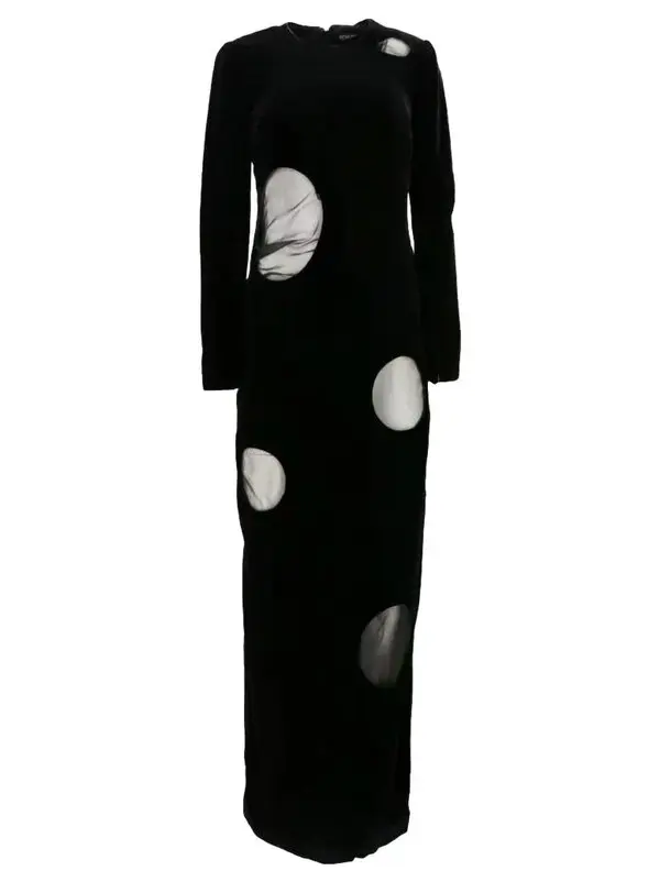 TOM FORD Cut-out Long-sleeve Maxi Dress - Black