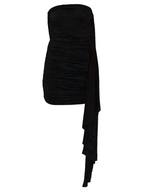 Alexander Wang Ruched Draped Detail Dress - Black