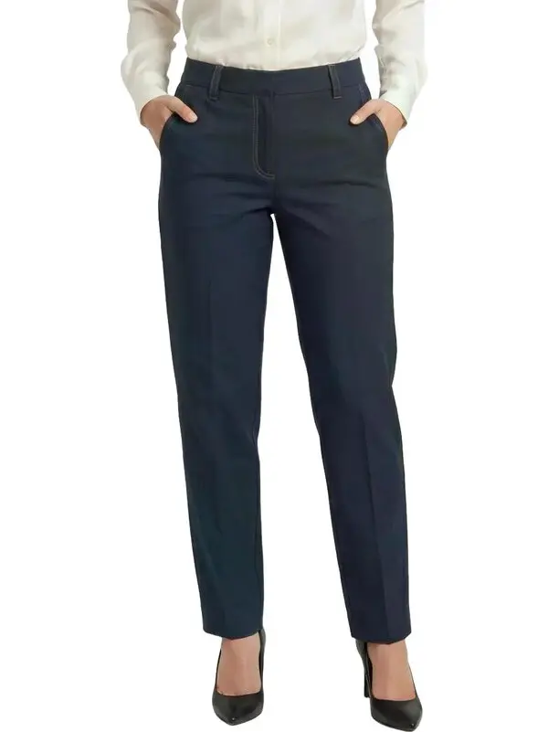 Brunello Cucinelli Tailored Contrast Stitch Trousers - Blue