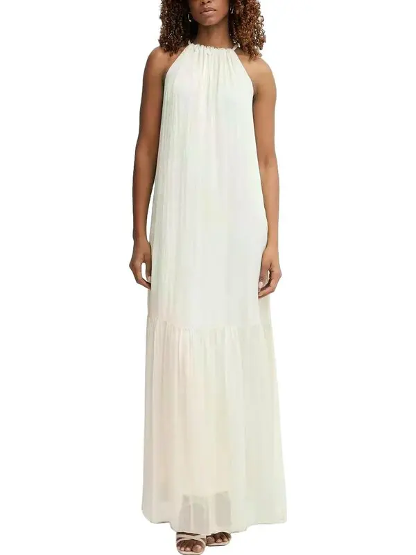 HAVEONE Tiered Halterneck Maxi Dress - Neutrals