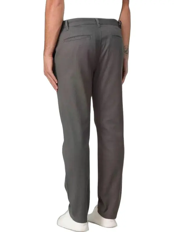 Armani Exchange Belt-loop Buttoned Trousers - Grey