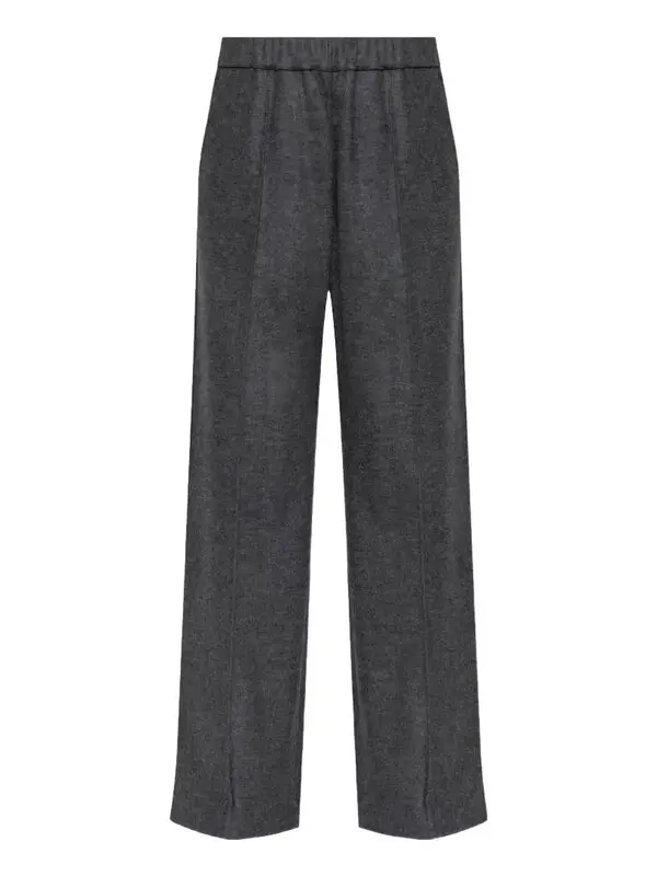 JIL SANDER Wide Leg Wool Trousers - Grey